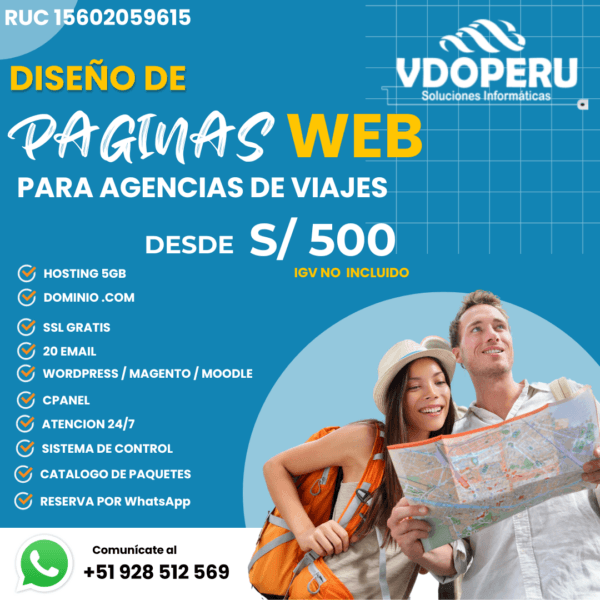 PAGINA WEB PARA AGENCIA DE VIAJES | VDOPERU