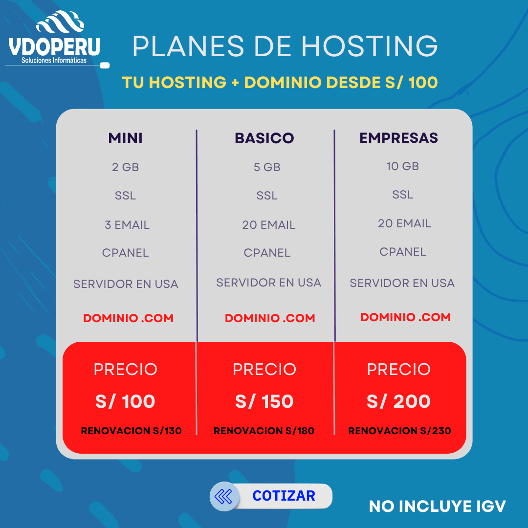 Hosting Perú | hosting ideal para WordPress - VDOPERU